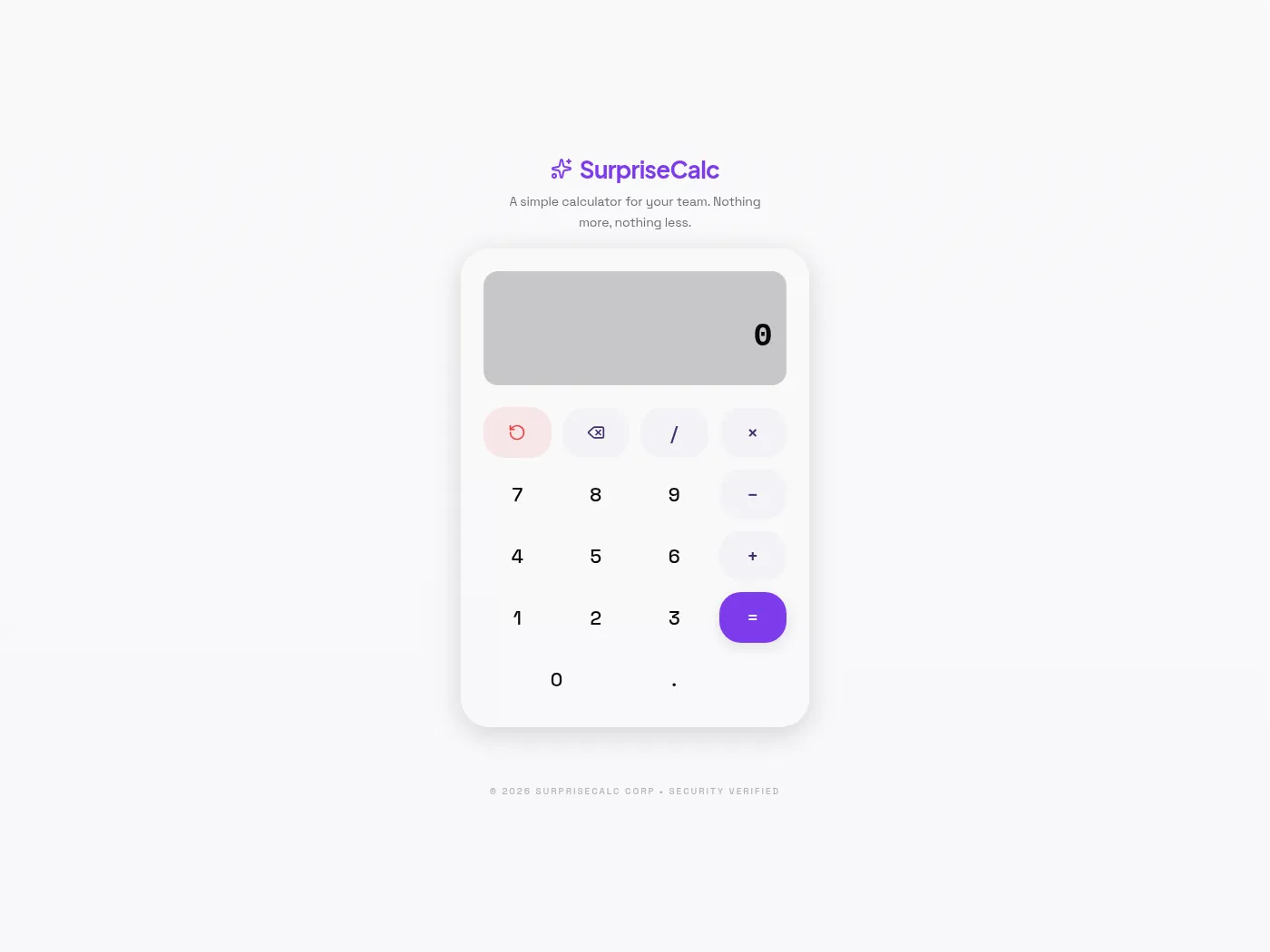 SurpriseCalc Portal