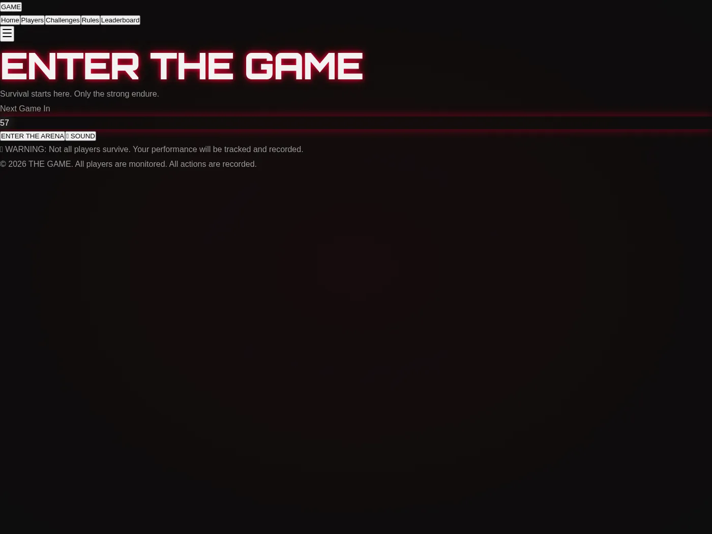 Survival Game Web Experience