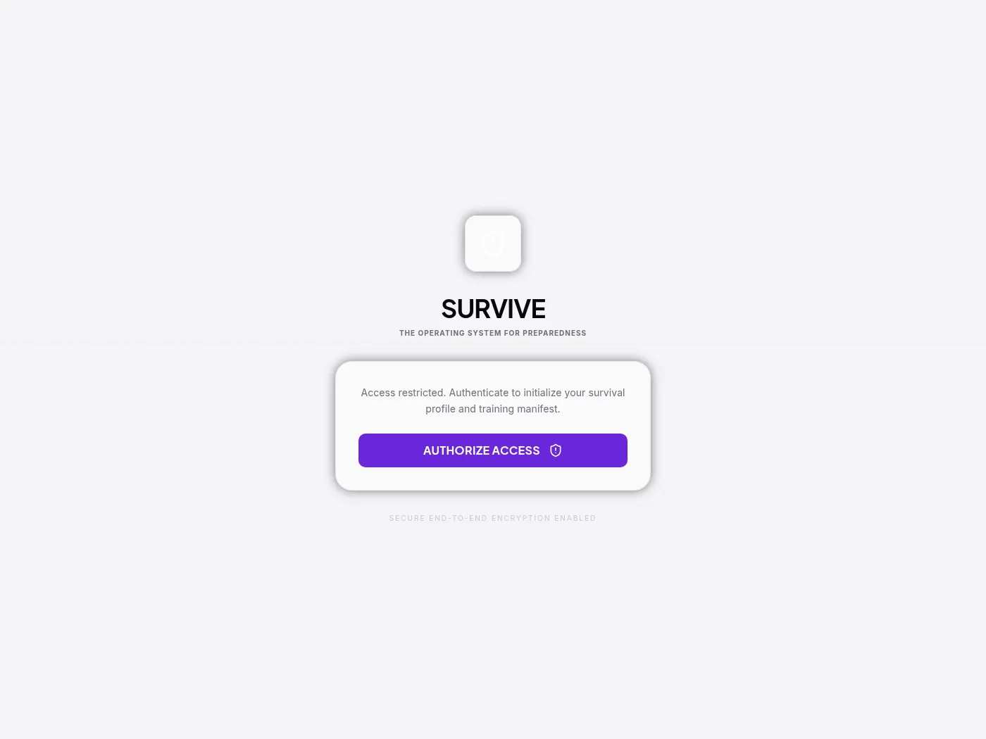 SURVIVE Preparedness OS