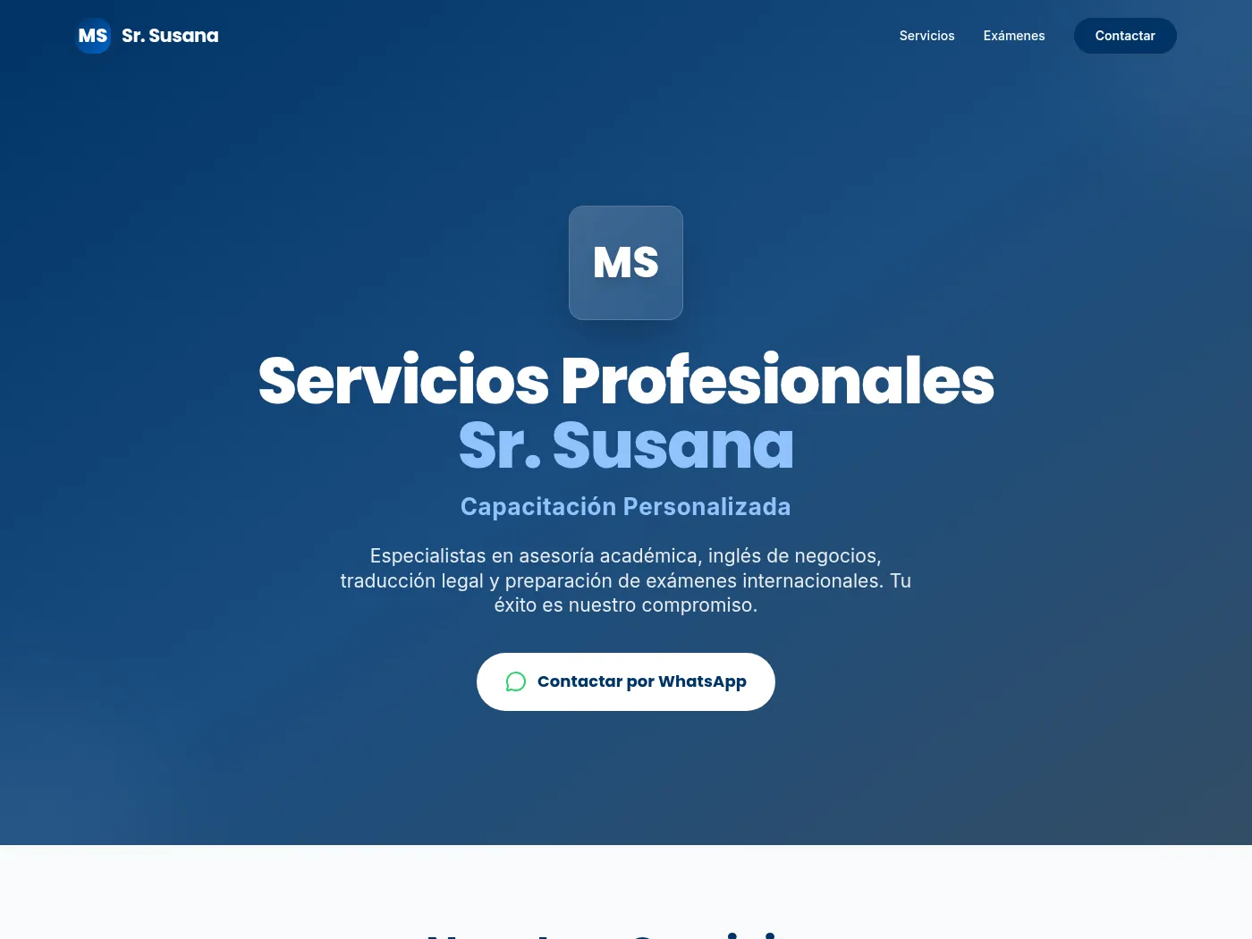 Sr. Susana Landing