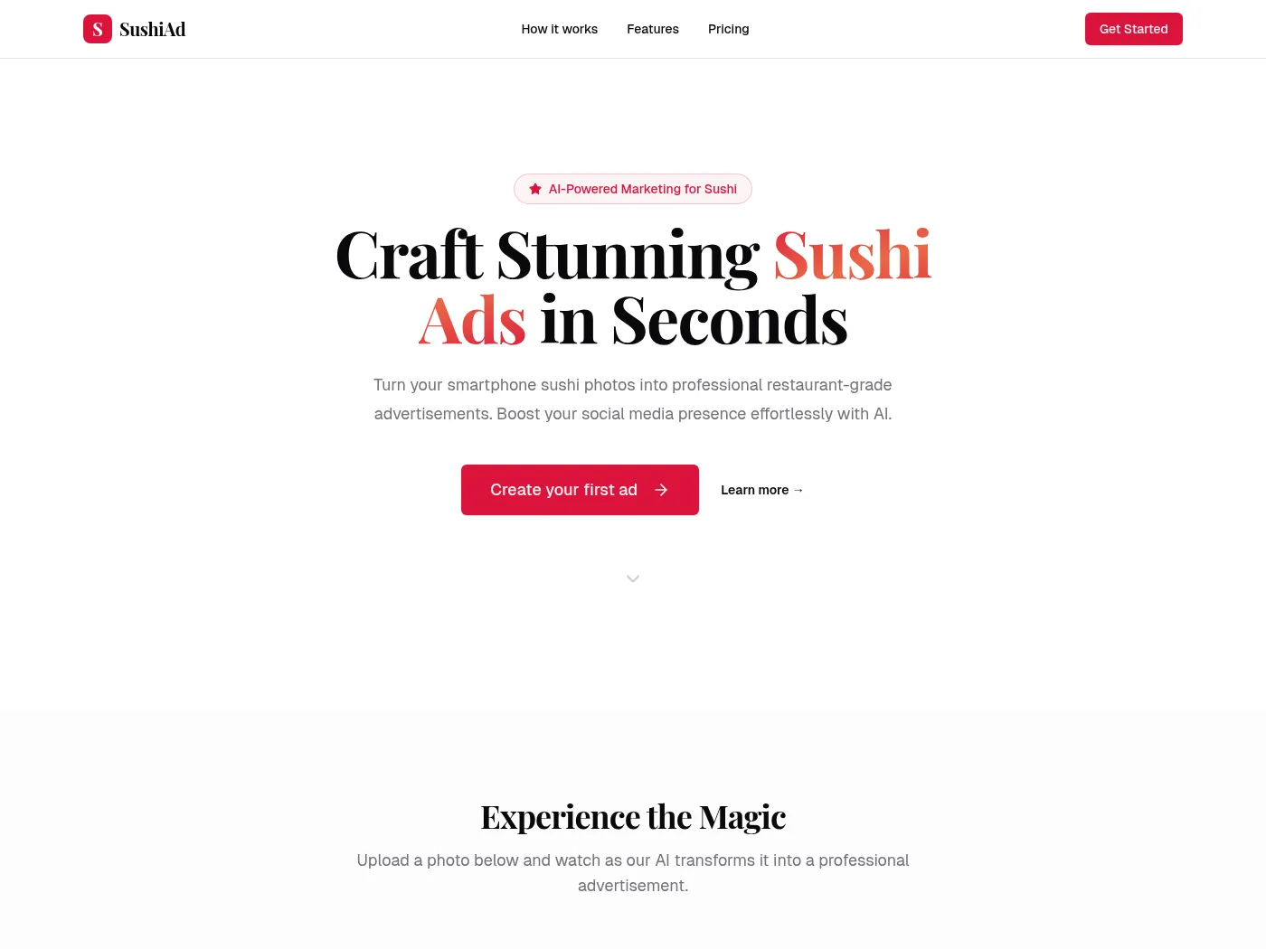 Sushi Ad Image Maker