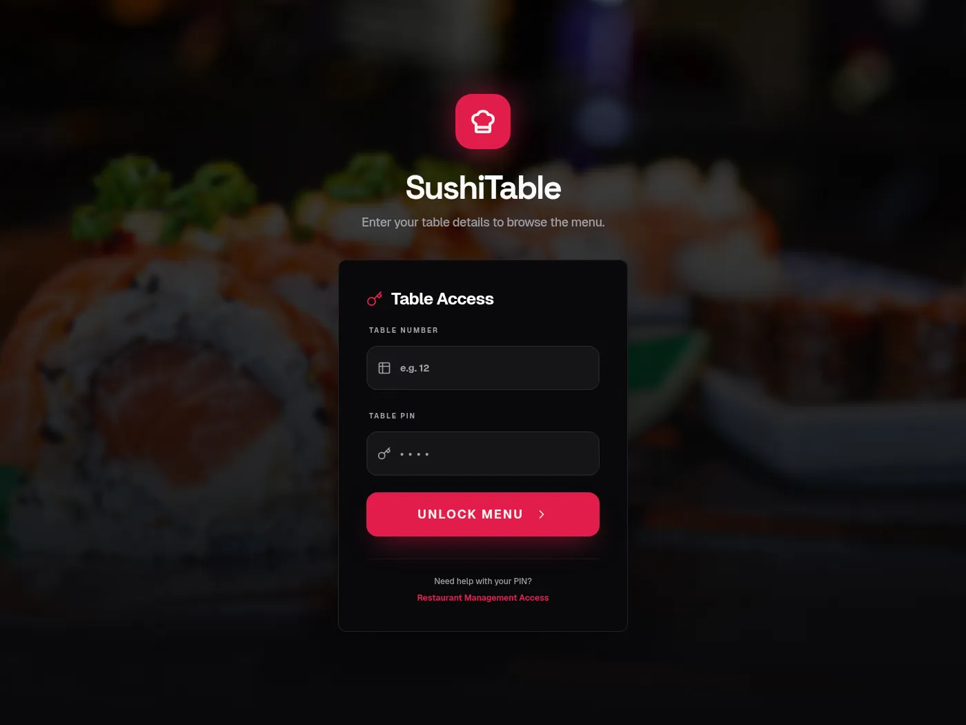 SushiTable WebApp