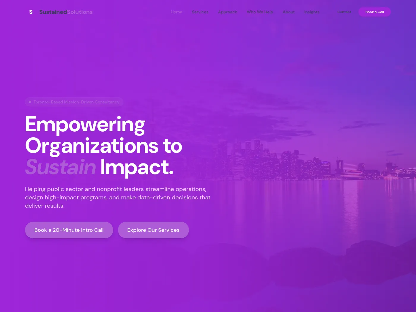 Sustained Solutions Consulting Site