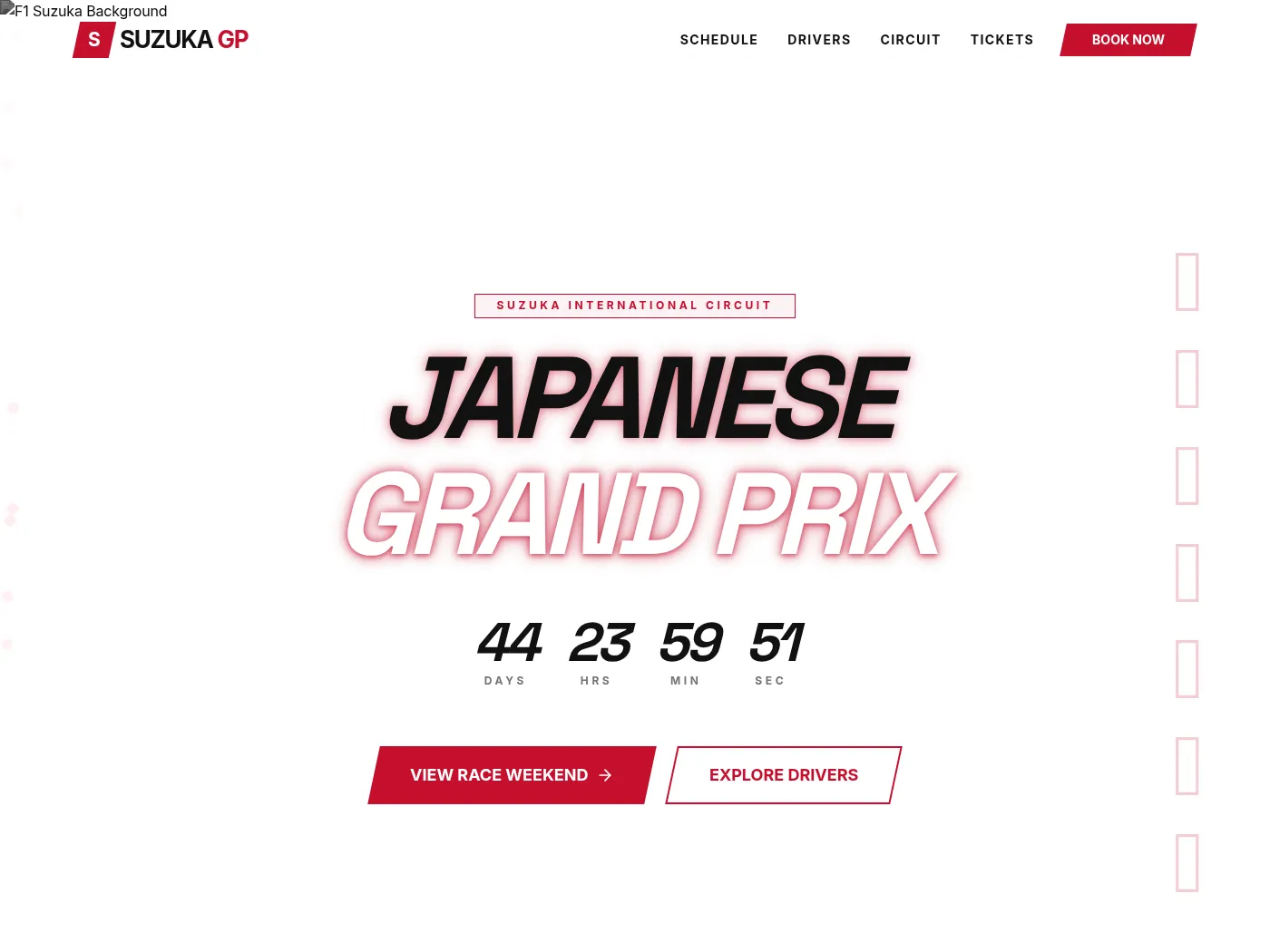 Suzuka GP Landing Page