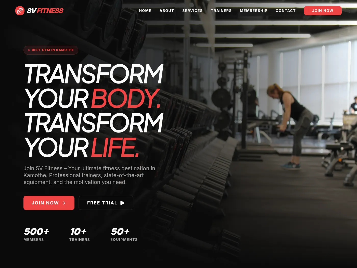 SV Fitness Web Experience