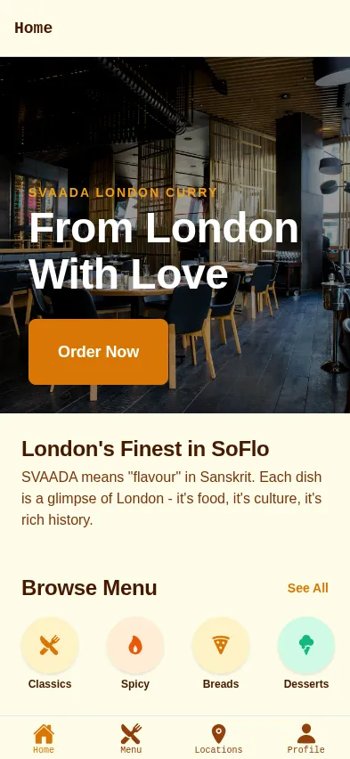 Svaada Curry App