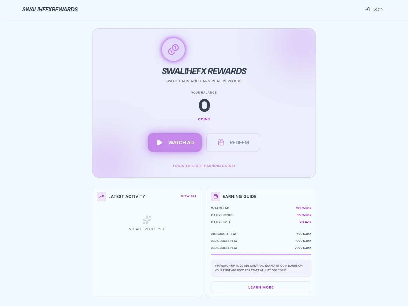 SwaliheFX Rewards