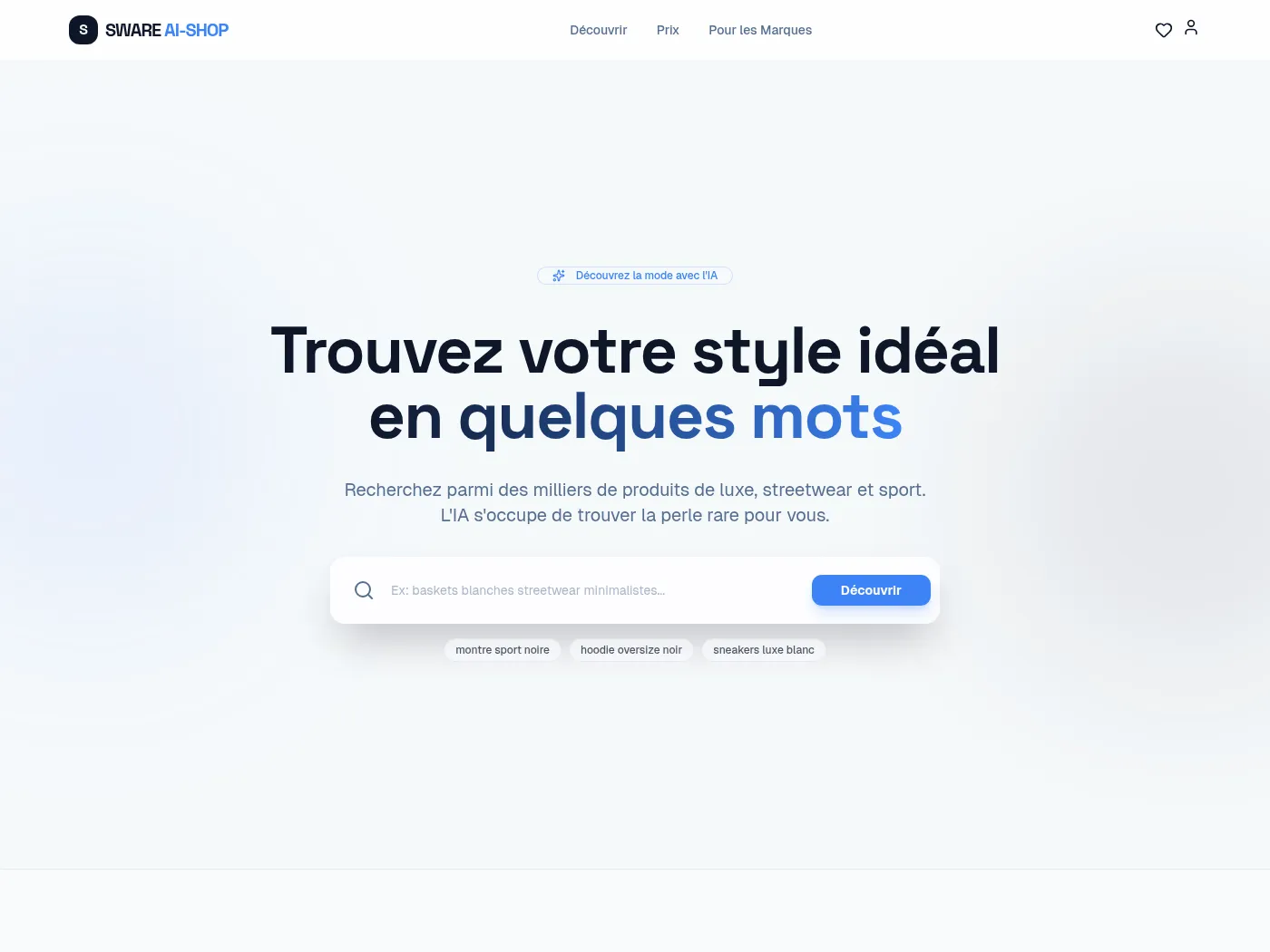Sware AI-Shop Discovery