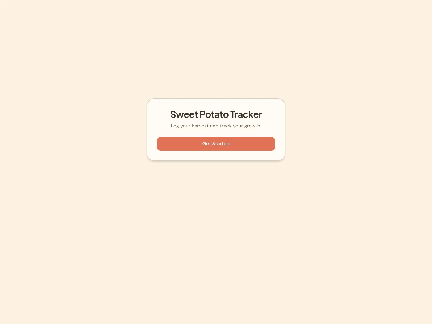 Sweet Potato Tracker