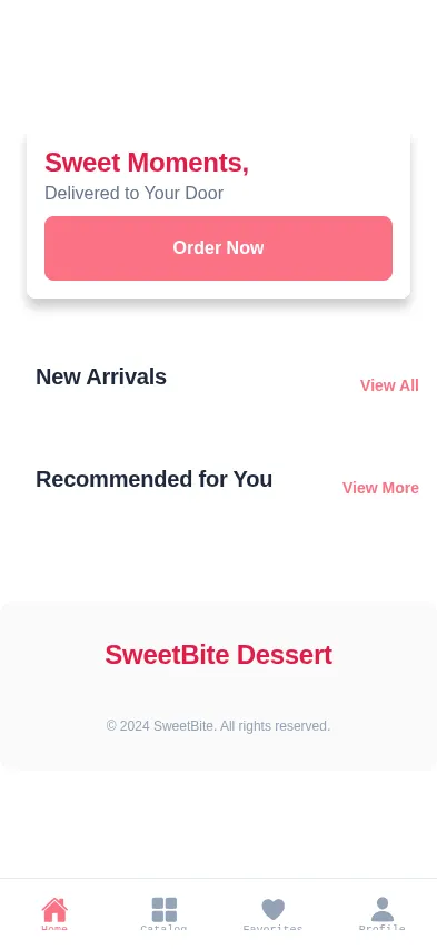 SweetBite Dessert App
