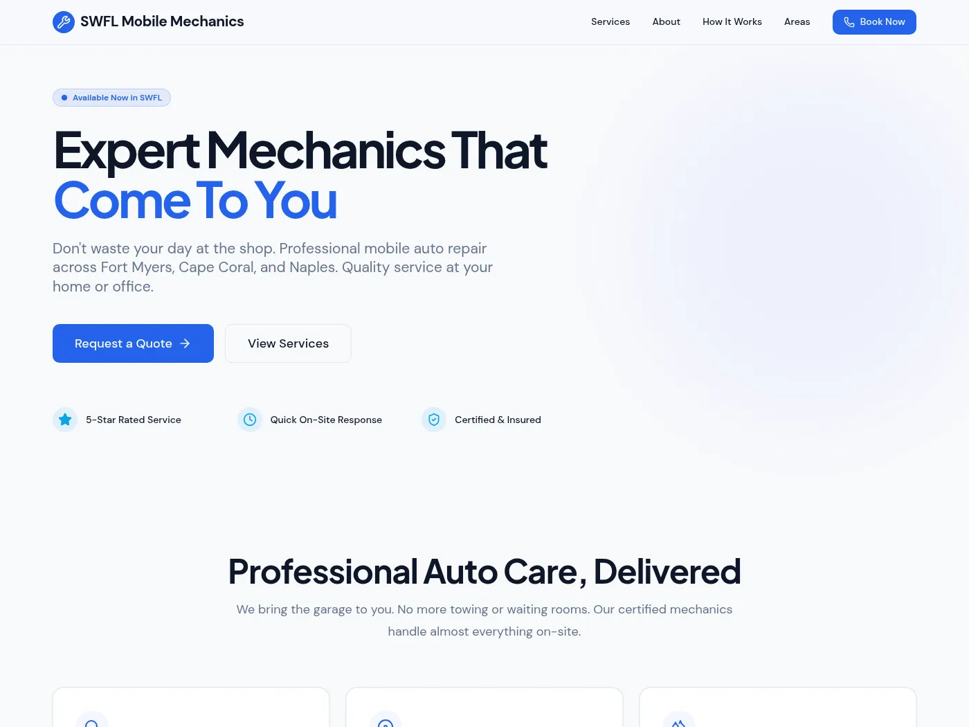 SWFL Mobile Mechanics Site