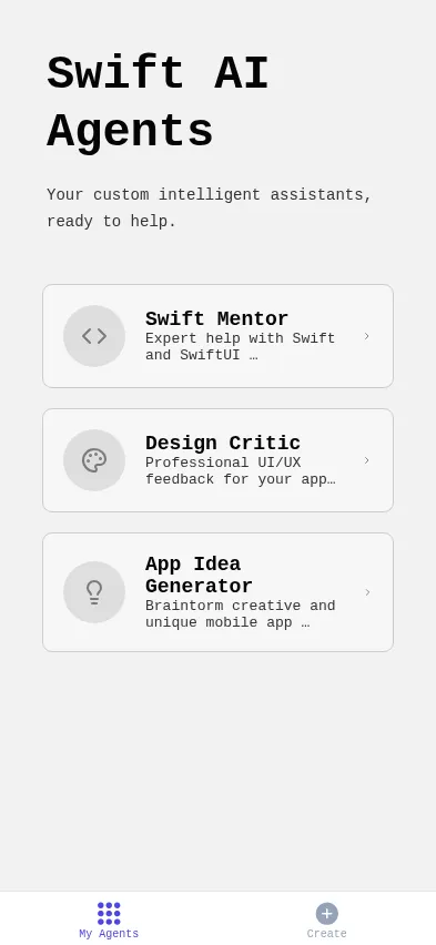 Swift AI Agent Maker