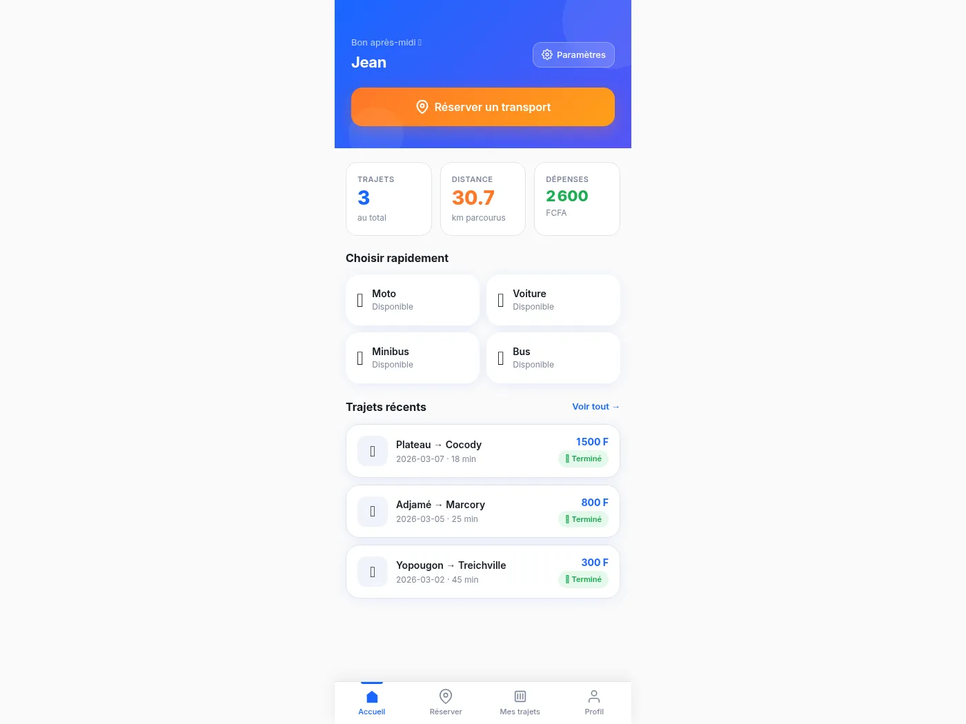 SwiftRide Mobile
