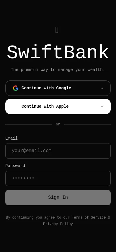 SwiftBank Mobile Banking
