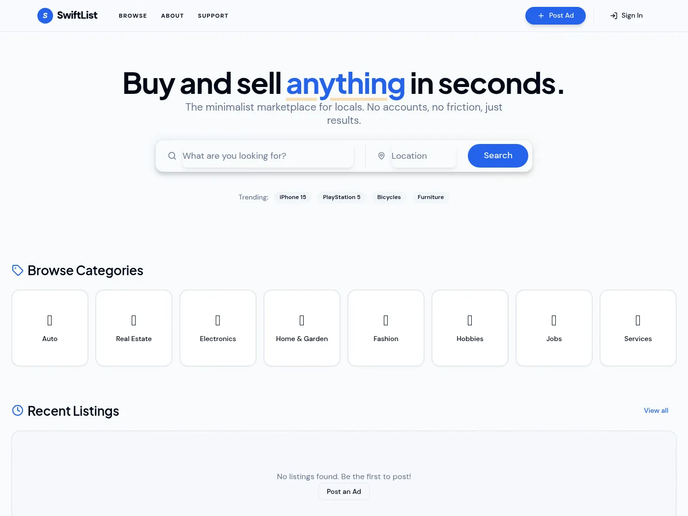 SwiftList Marketplace