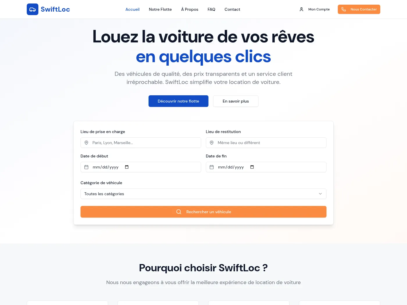 SwiftLoc Car Rental Platform
