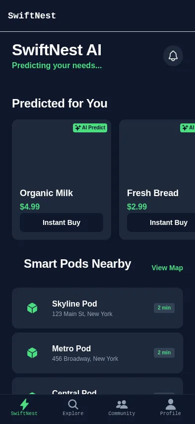SwiftNest Delivery App