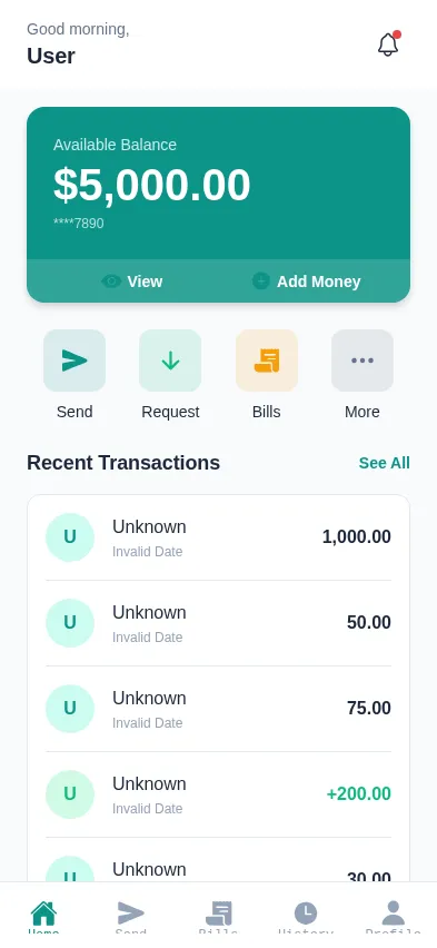 SwiftPay Mobile Wallet