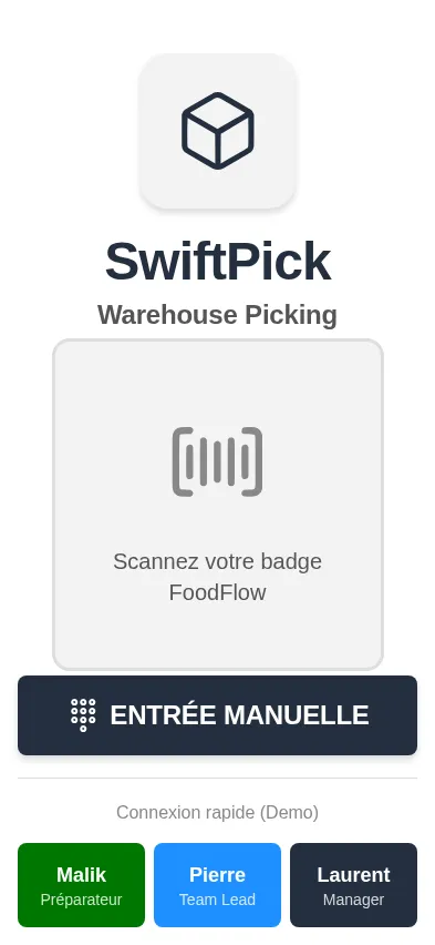 SwiftPick Warehouse App