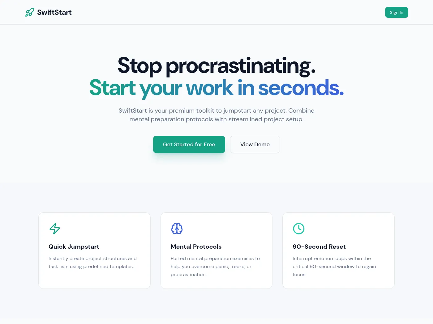 SwiftStart App