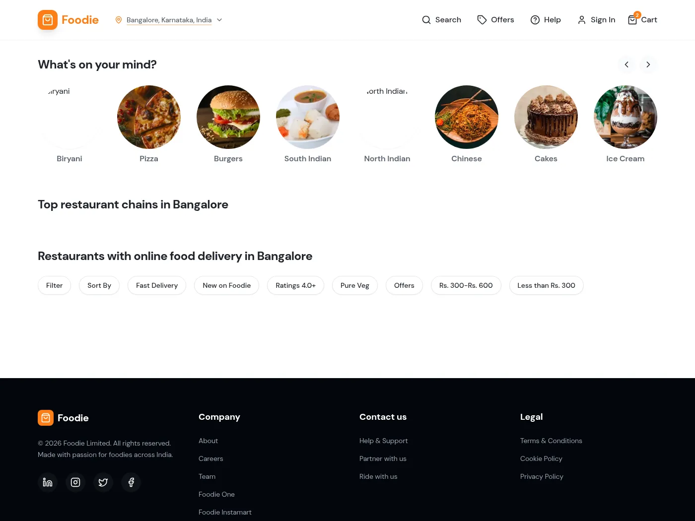 Swiggy Foodie Clone