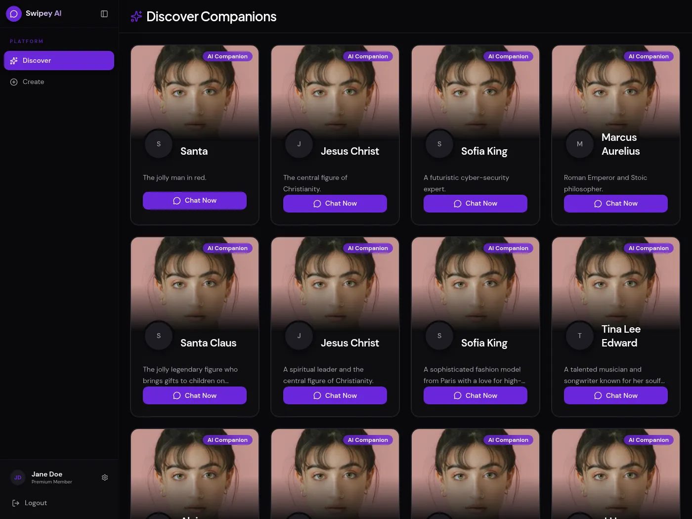 Swipey AI Companion Hub