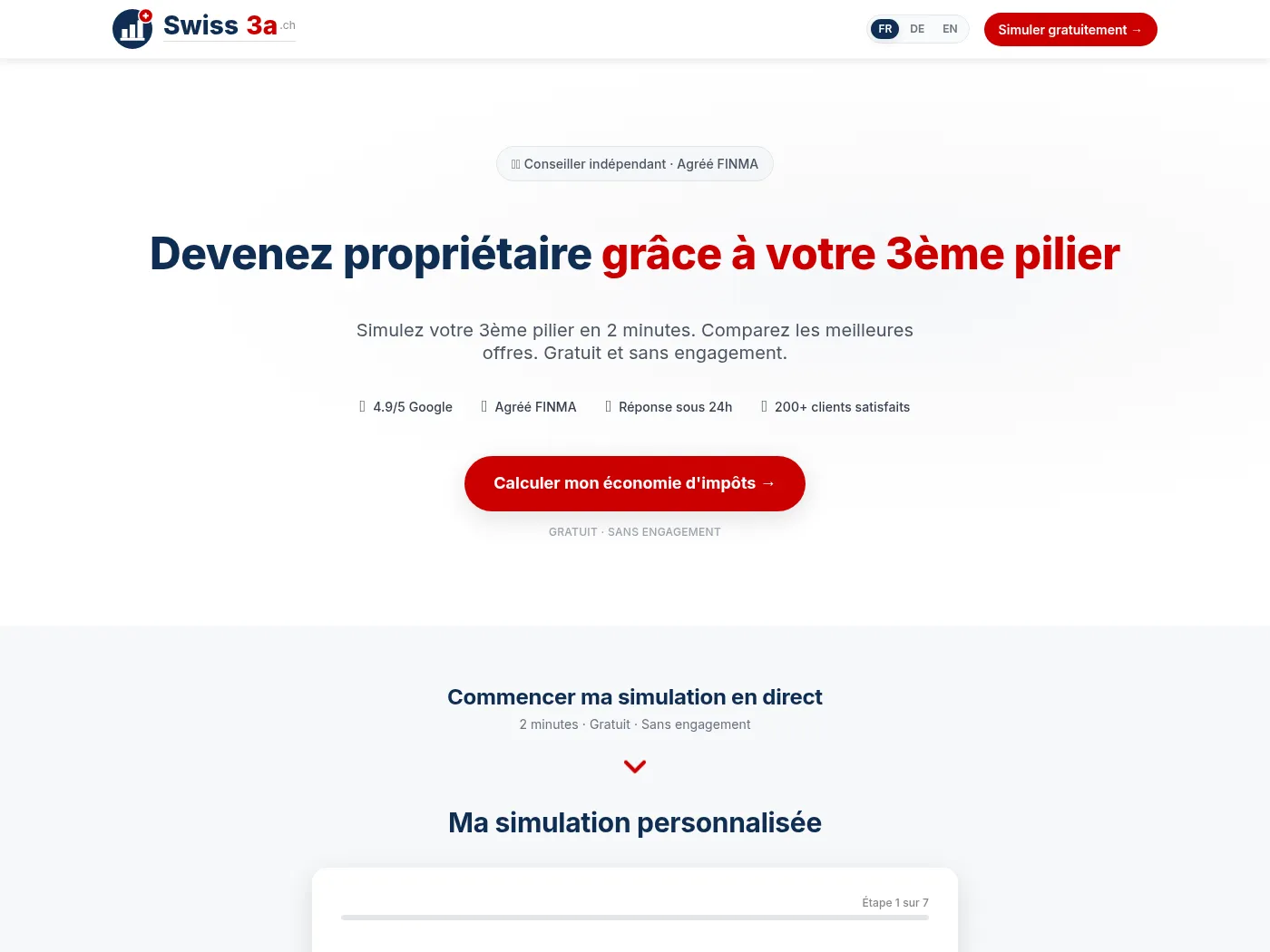 Swiss-3a Multilingual Lead Site