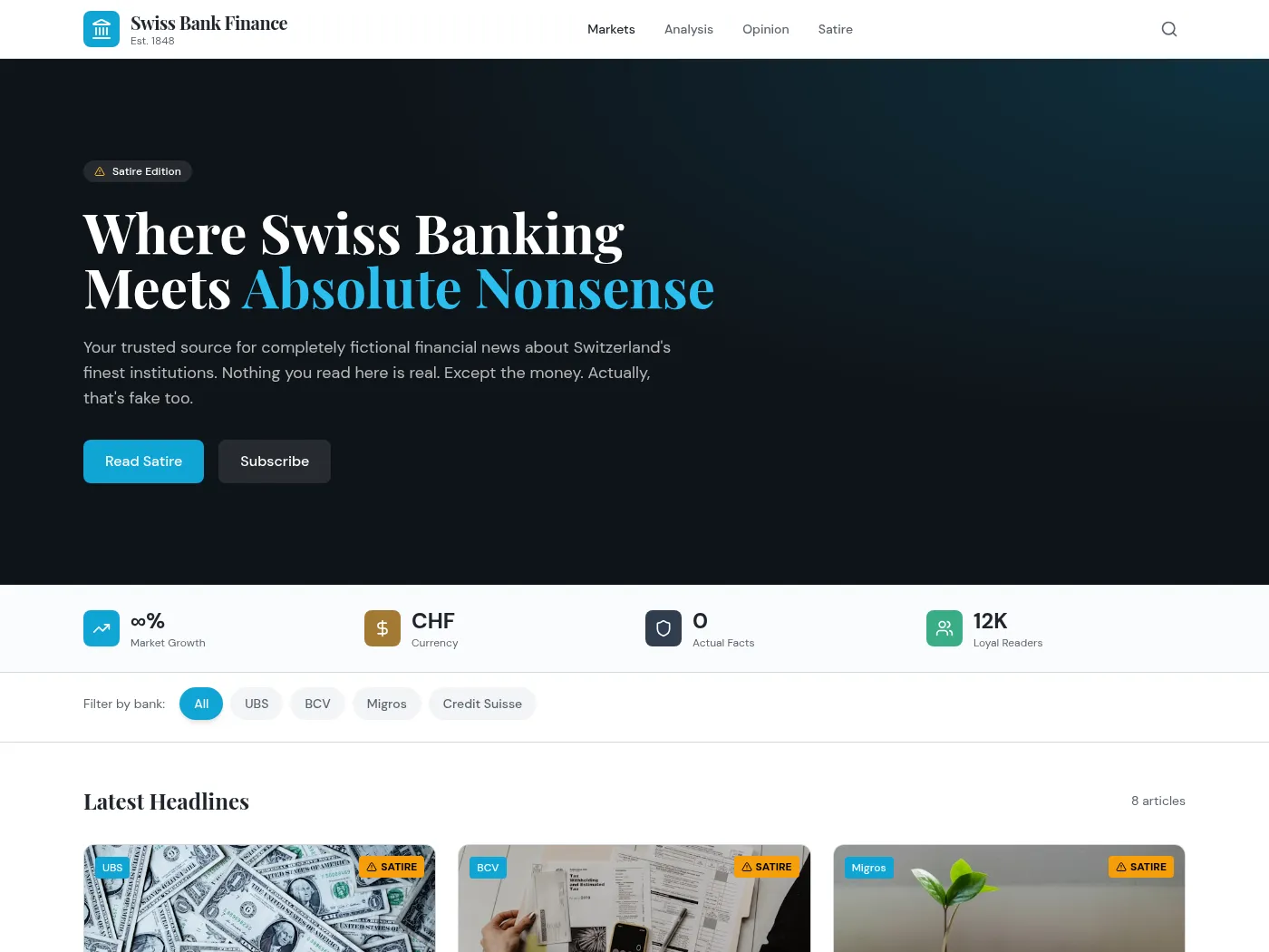 Swiss Bank Finance Blog