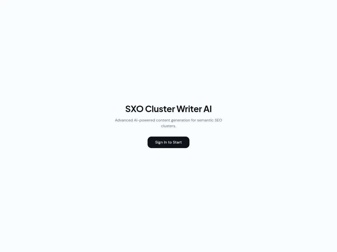 SXO Cluster Writer AI