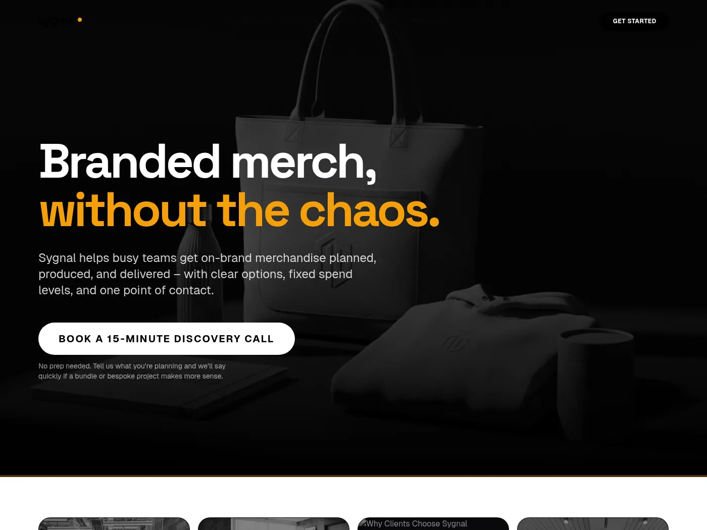Sygnal Merch Landing Page