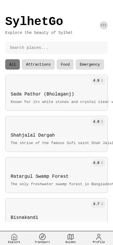 SylhetGo Travel Guide