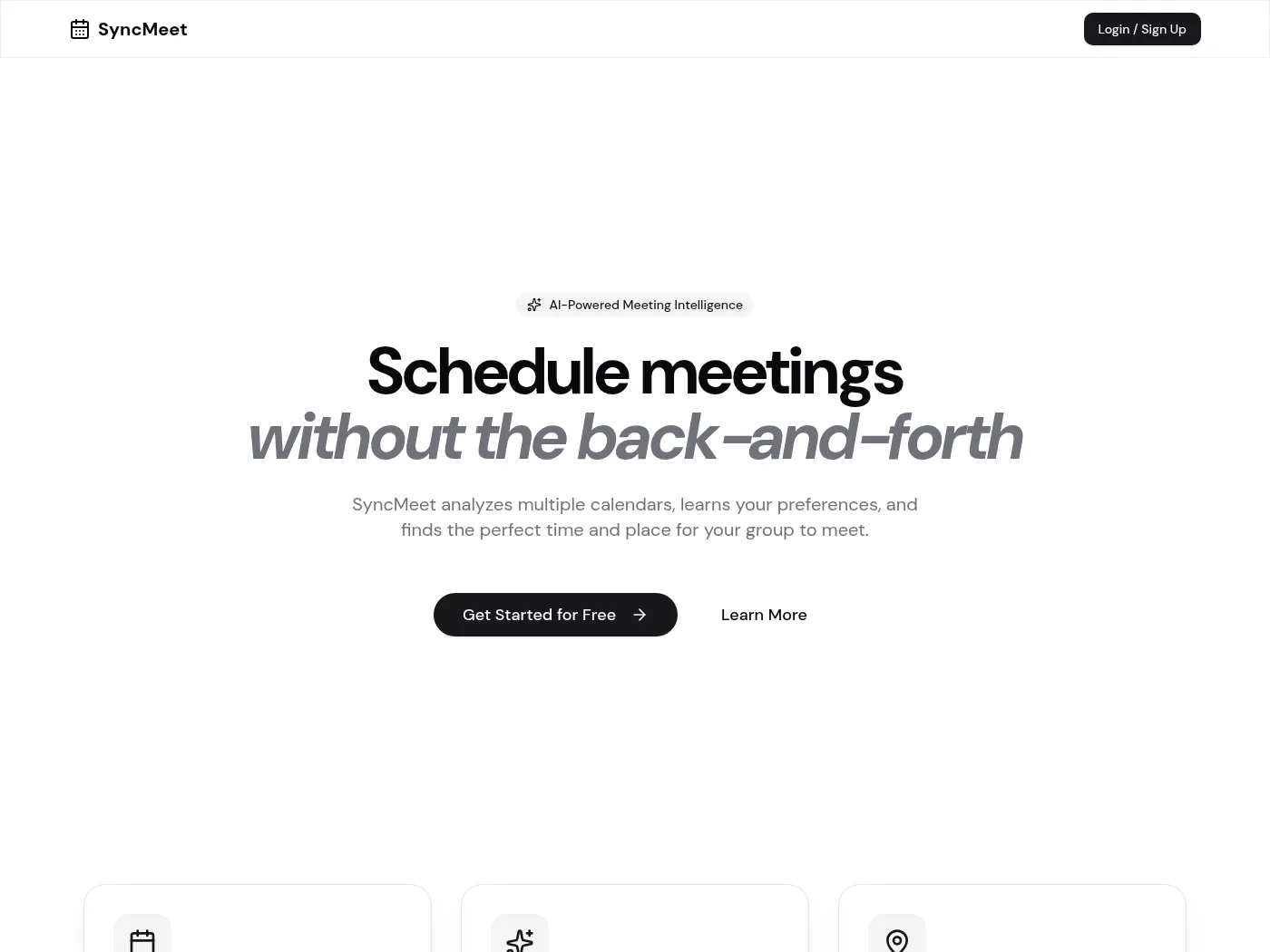 SyncMeet Scheduler