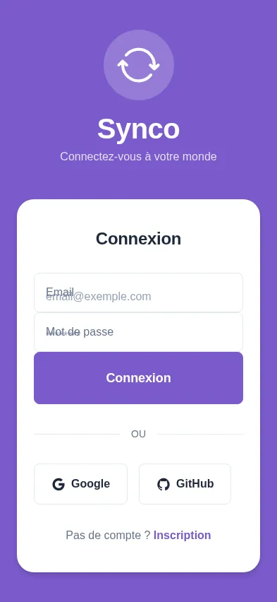 Synco Social Mobile App