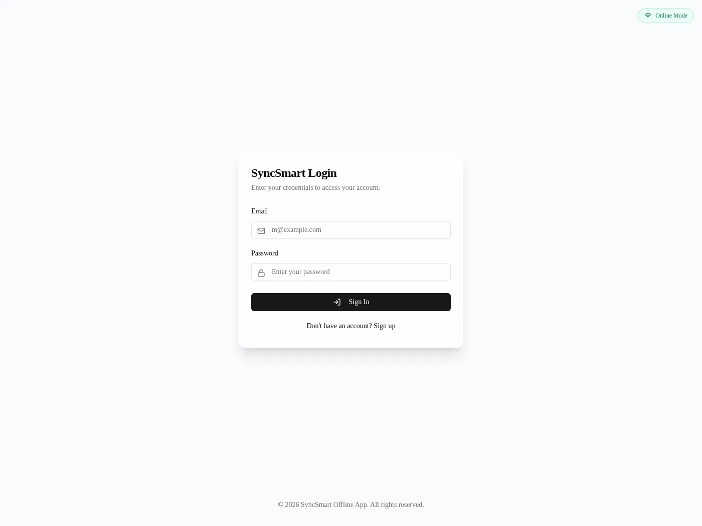 SyncSmart Offline App