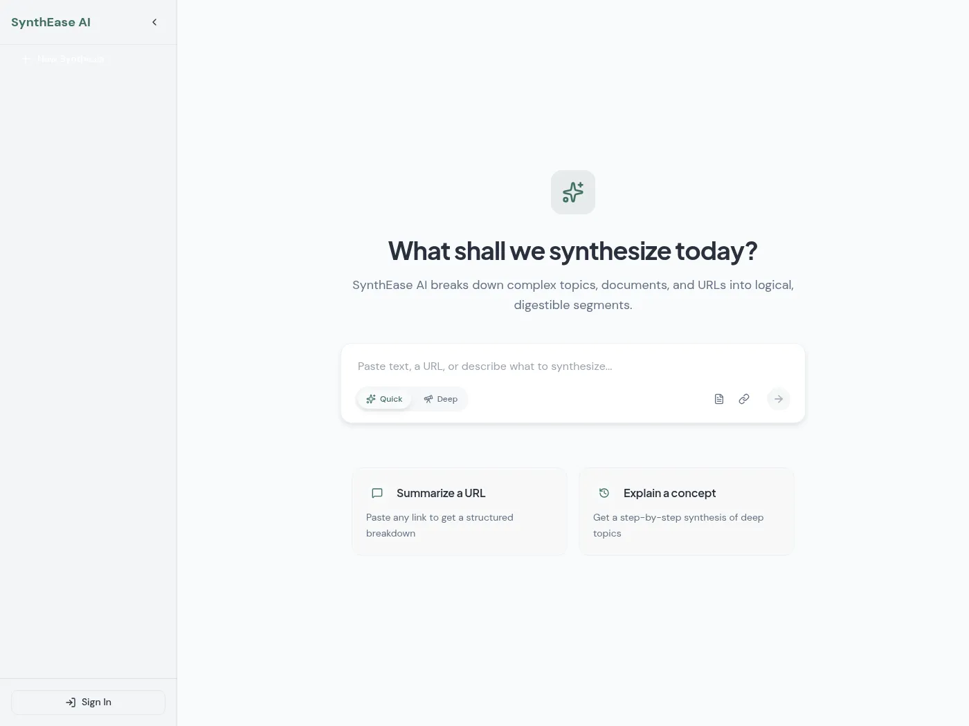 SynthEase AI Tool