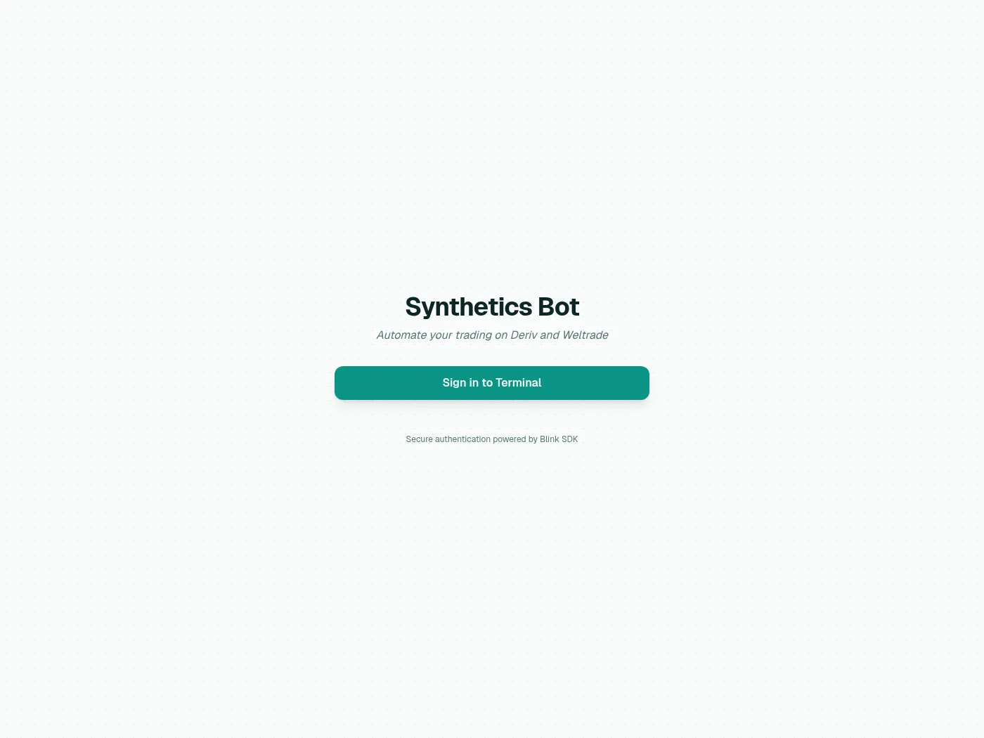 Synthetics Trading Bot