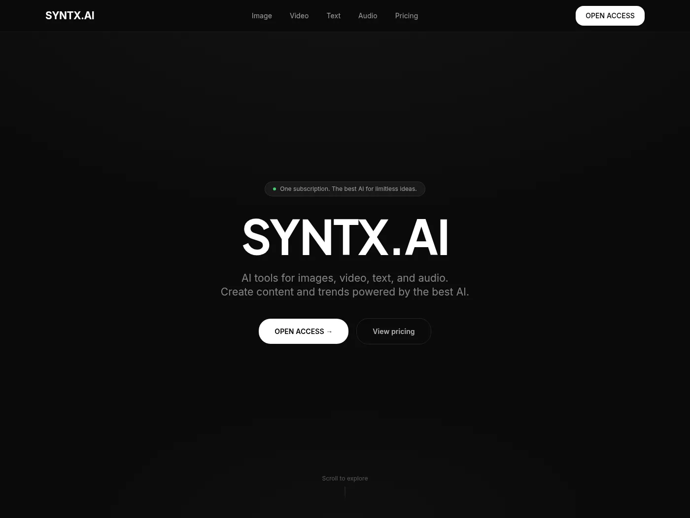 Syntx AI Landing Clone