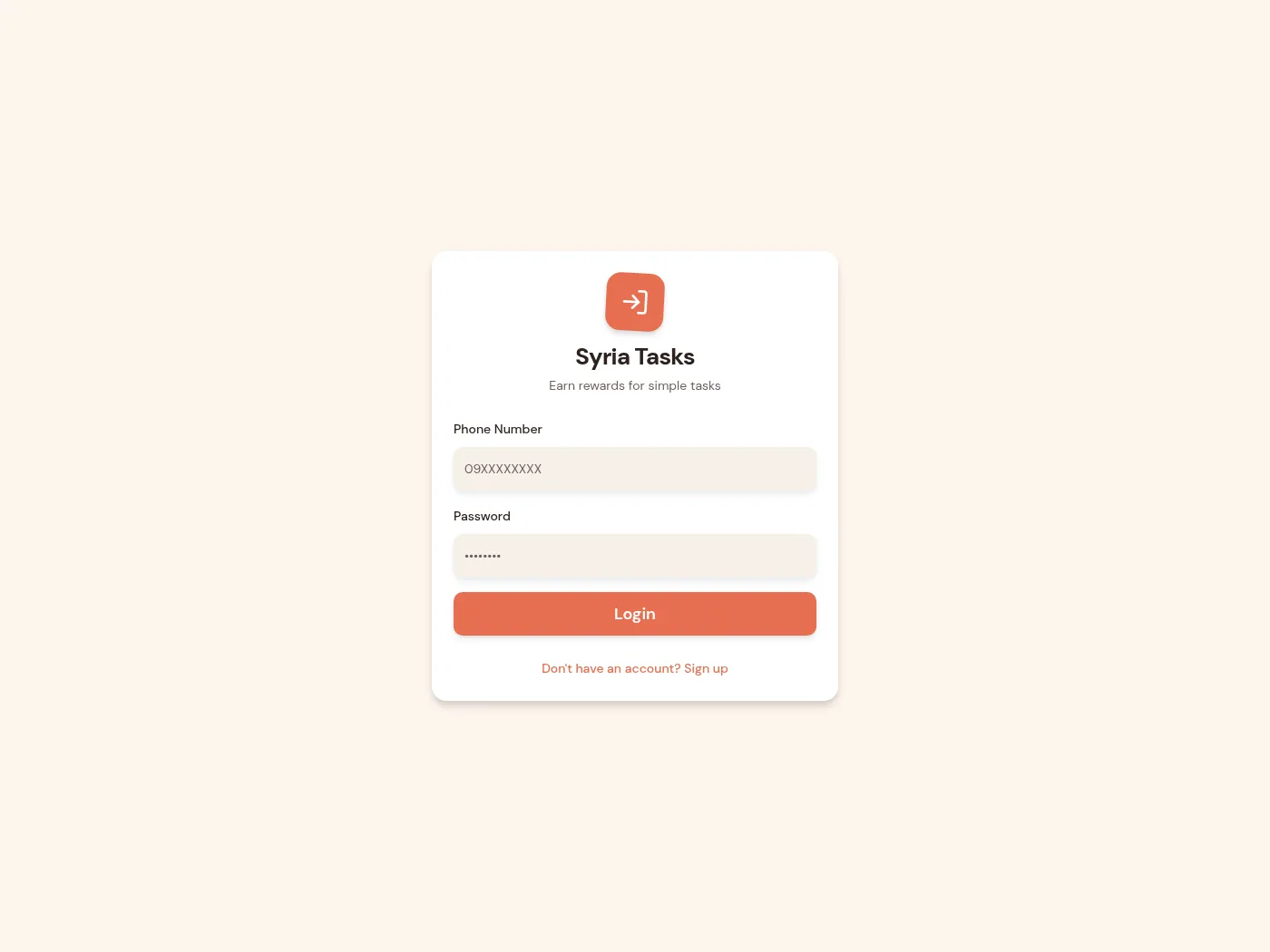 Syrian Micro-Task Rewards App