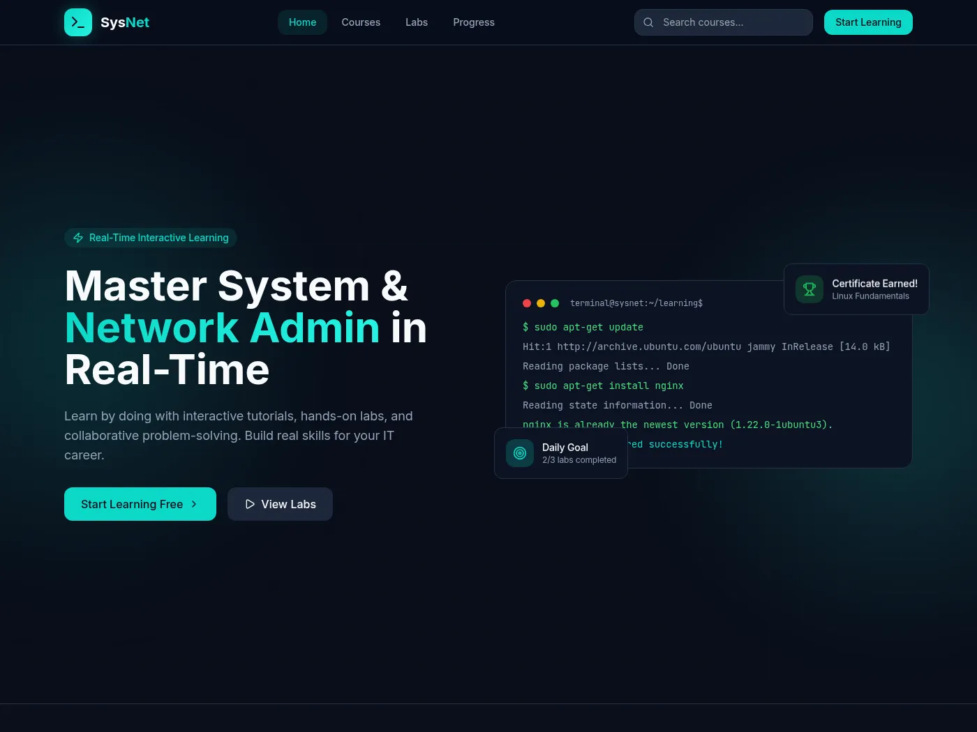 SysNet Real-Time Learning