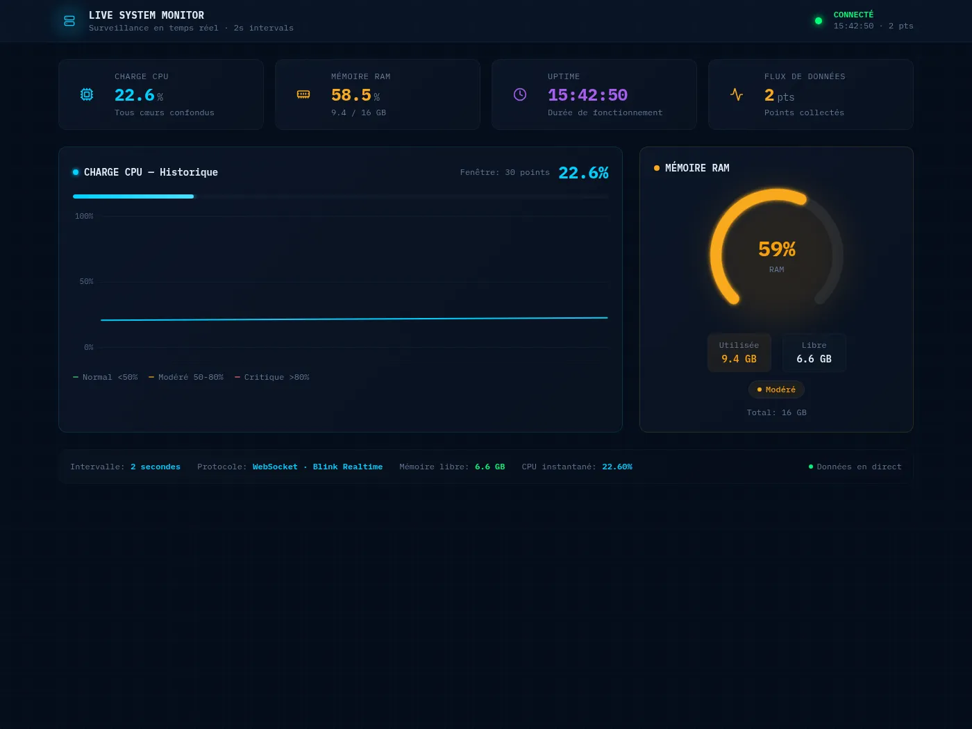 Live System Dash