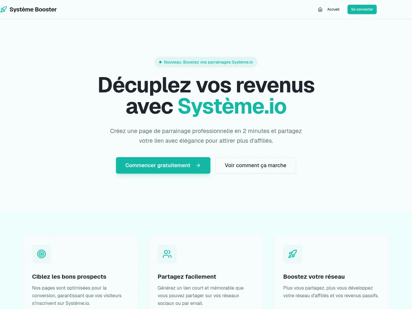 Système.io Referral Booster