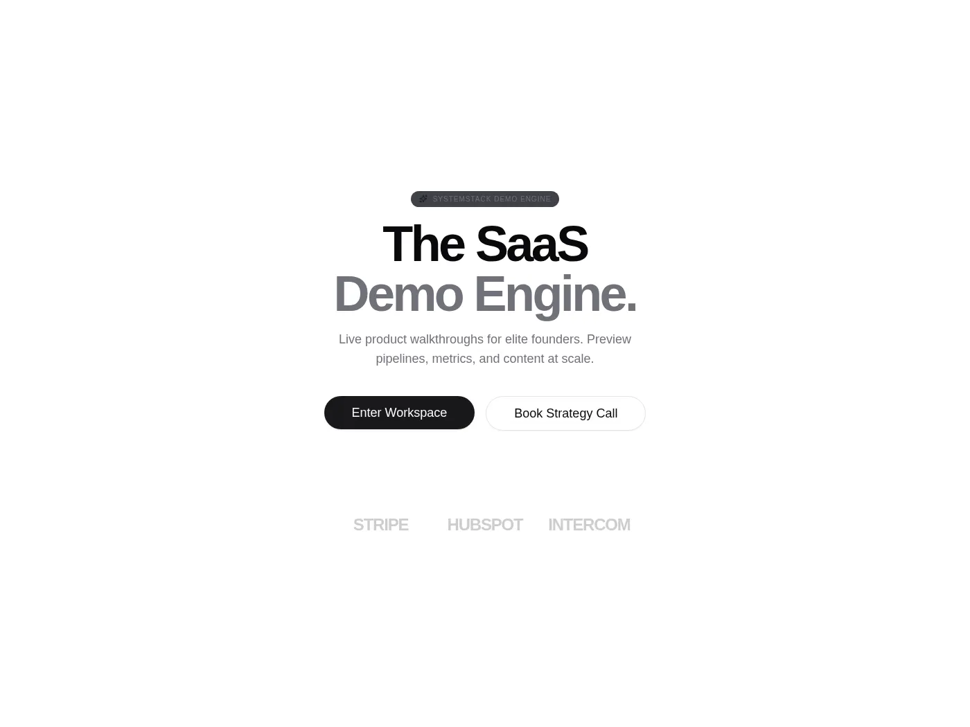 SystemStack SaaS Demo Engine