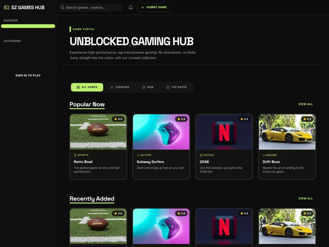 SZ Games Hub