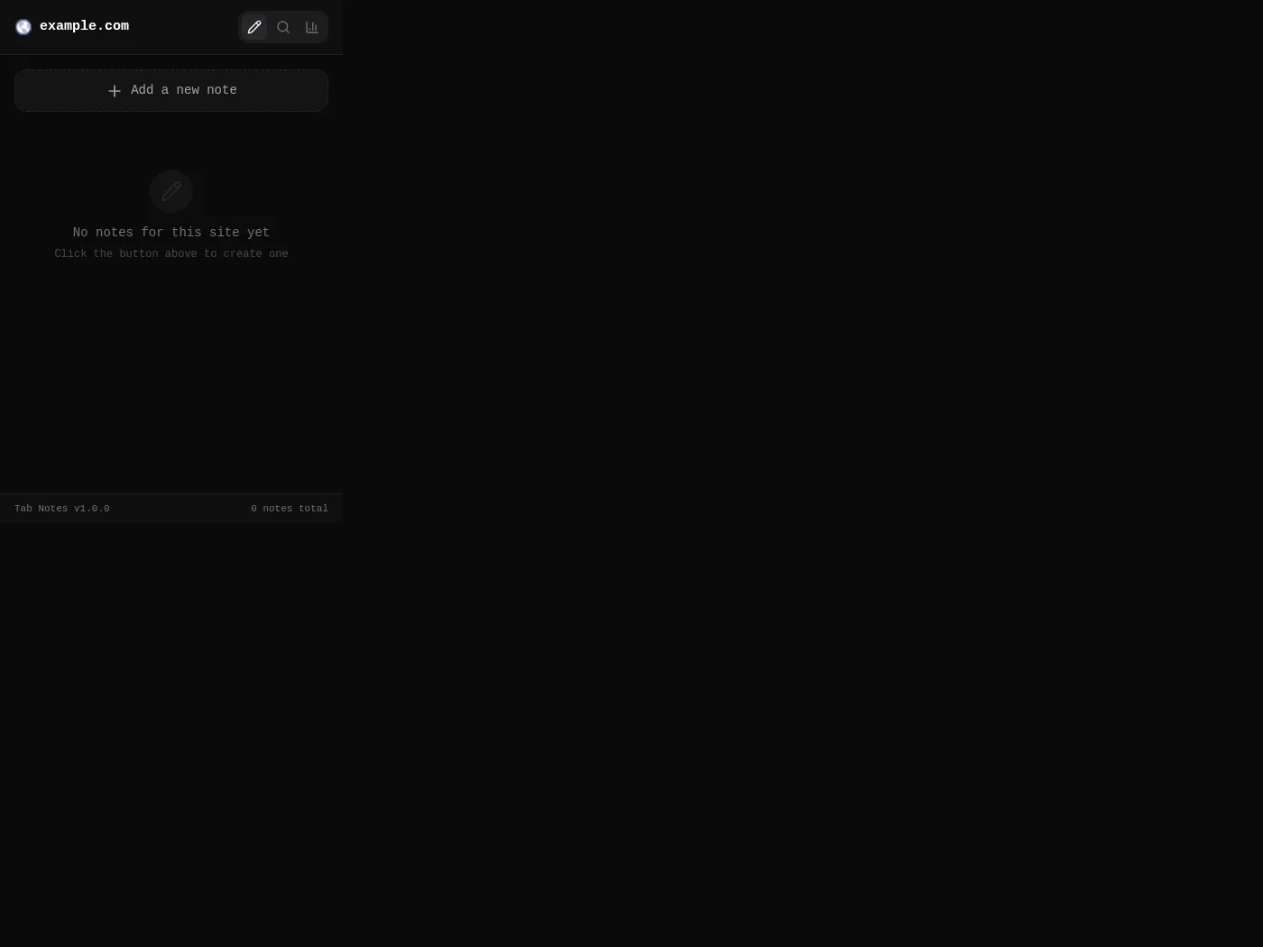 Tab Notes Extension