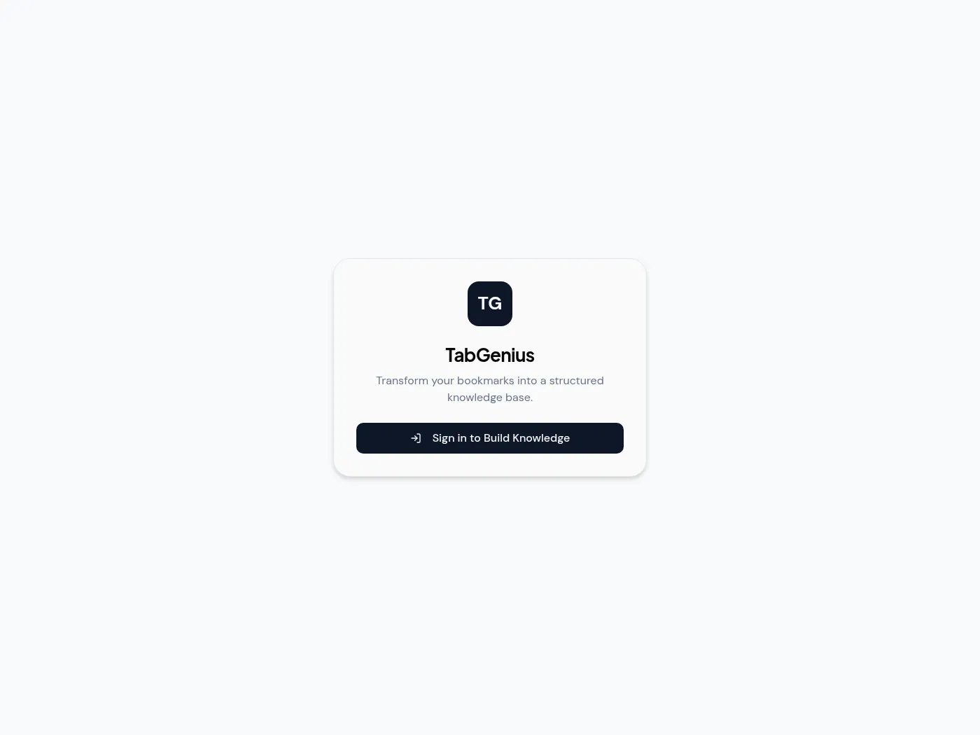 TabGenius Knowledge Builder
