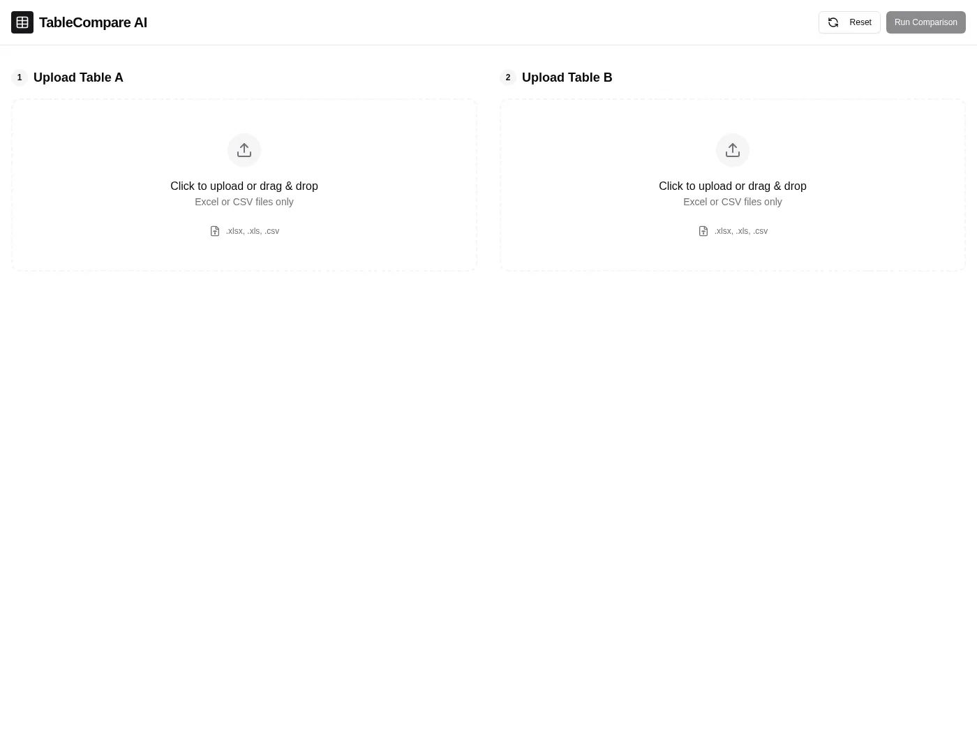 Table Compare App