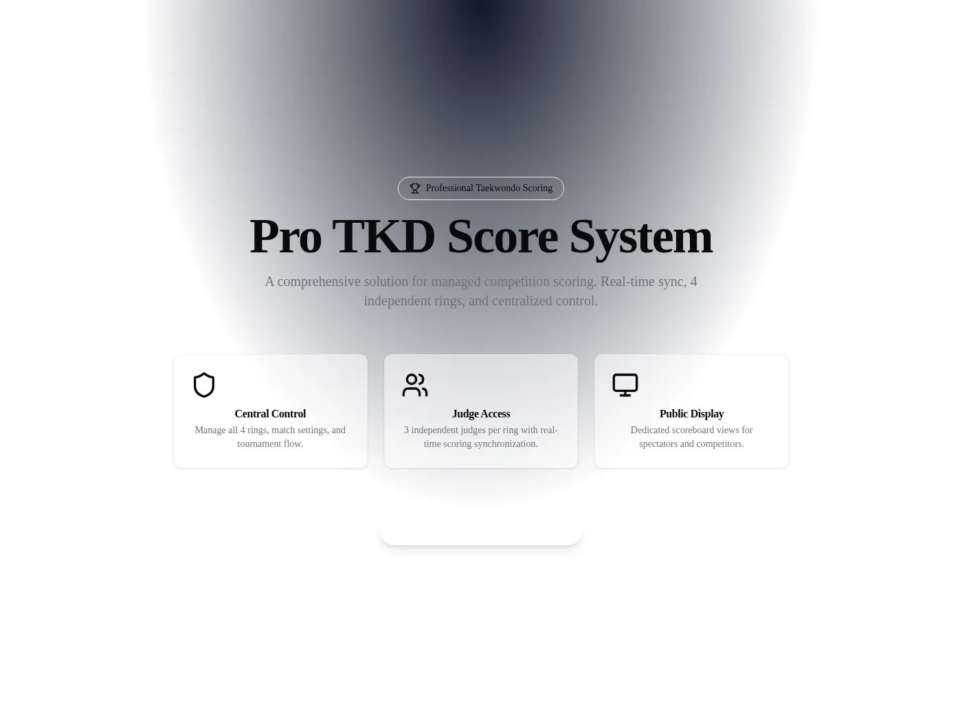 Pro Taekwondo Score System