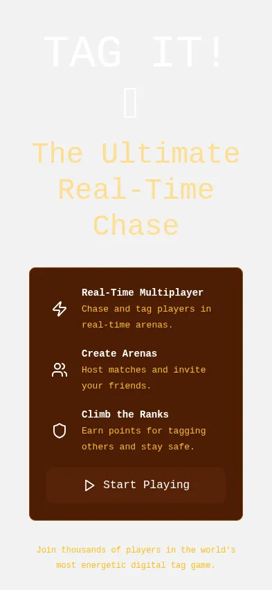 Tag Game Web Portal