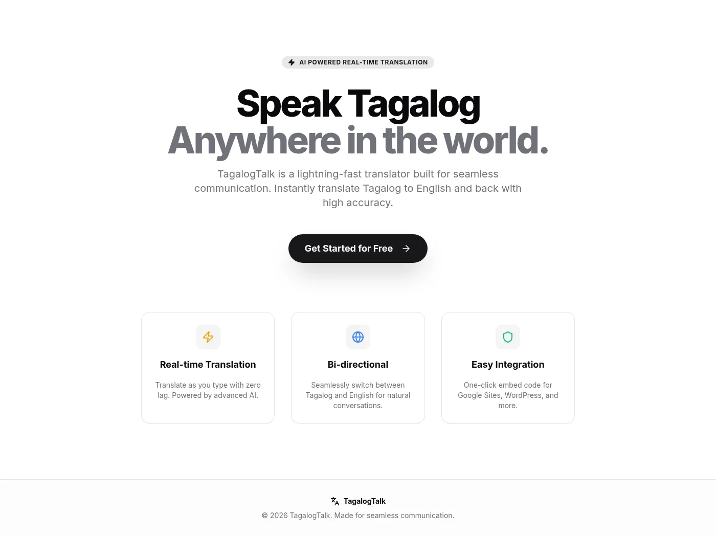 TagalogTalk Translator