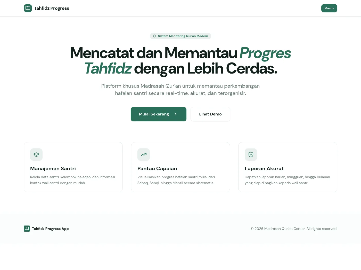 Tahfidz Progress Tracker